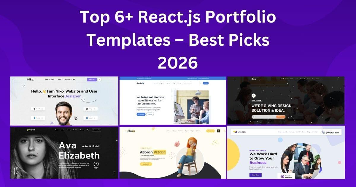 Top 6+ React.js Portfolio Templates – Best Picks 2026