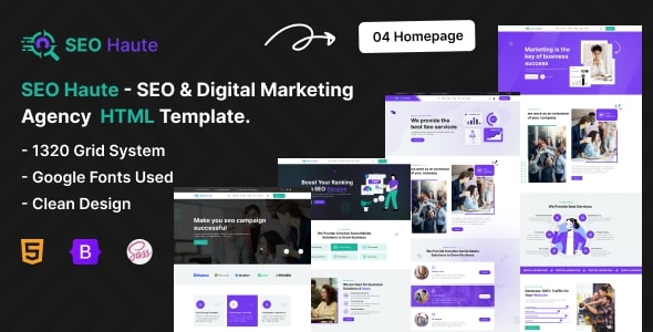 SEO Haute –Best SEO & Digital Marketing Website Templates